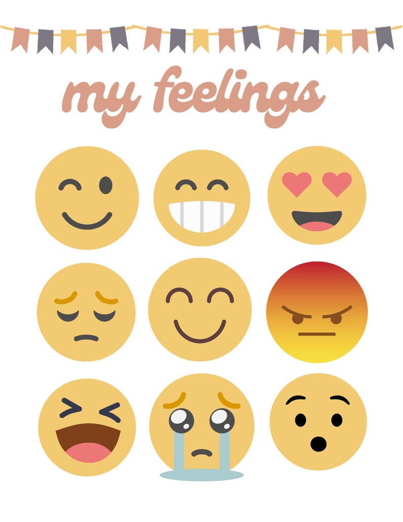 Feelings Chart - Etsy