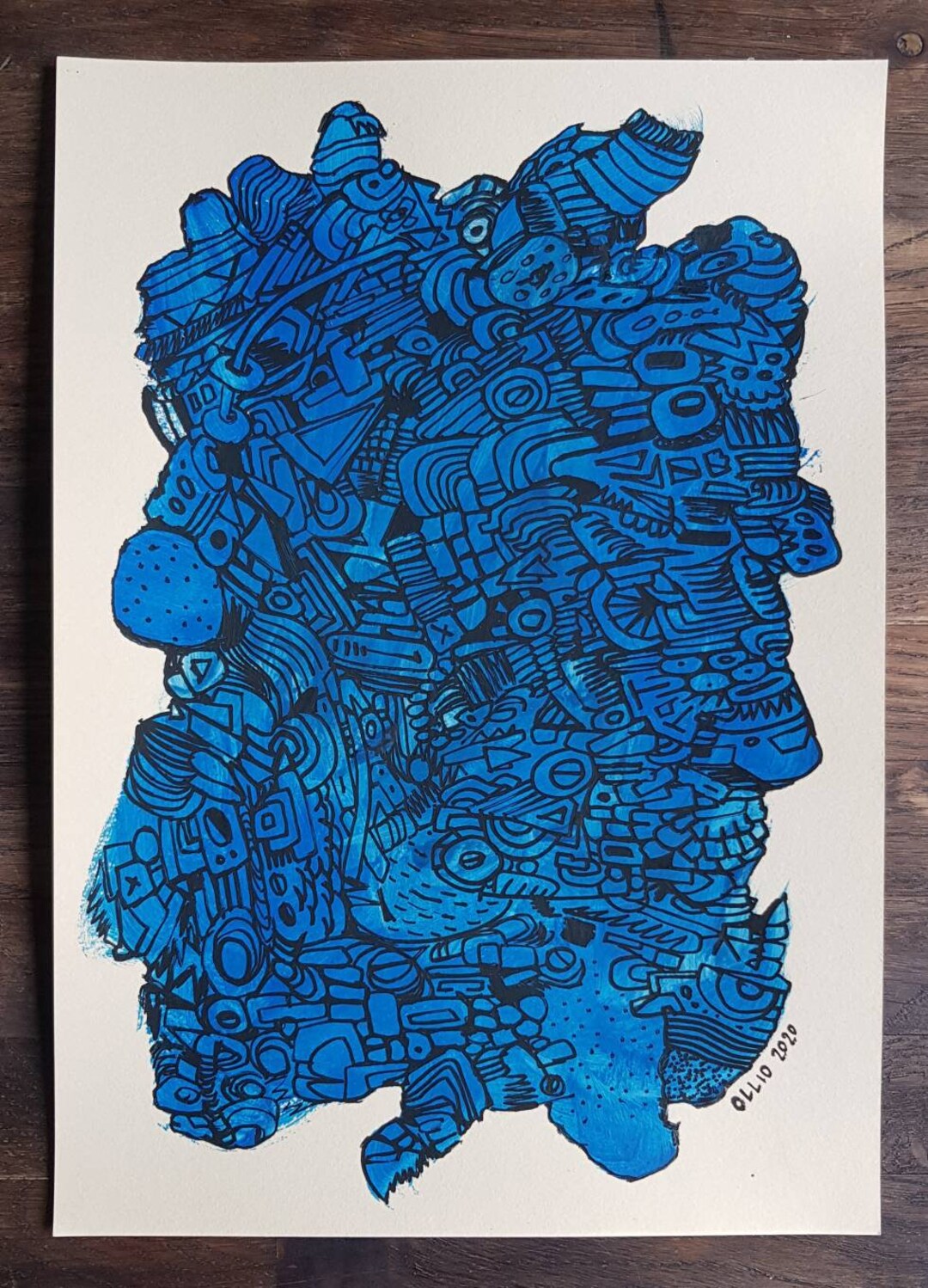 Ollio Drawing 7. a Unique, Handcrafted Drawing on Exquisite Paper, an ...