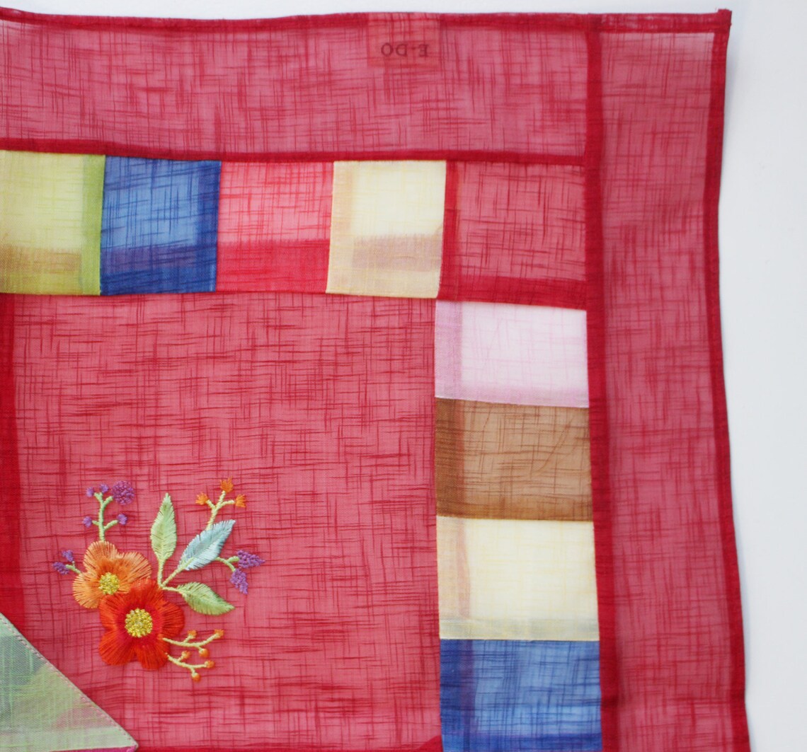Window Small Patchwork Curtain, Window Treatment, Jogakbo Pojagi With ...
