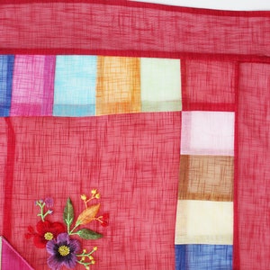 Window Small Patchwork Curtain, Window Treatment, Jogakbo Pojagi With ...