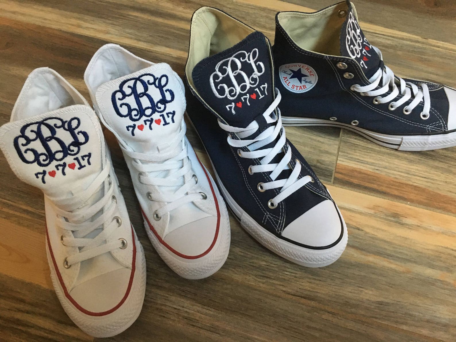 Hi Top Wedding Embroidered Sneaker Monogrammed Sneakers - Etsy