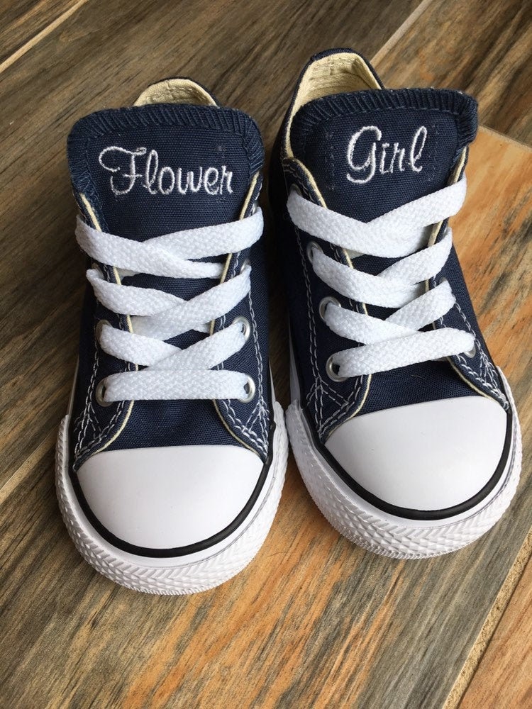 Flower Girl Shoes, Ring Bearer Shoes, Chucks Sneakers, Custom Kid ...