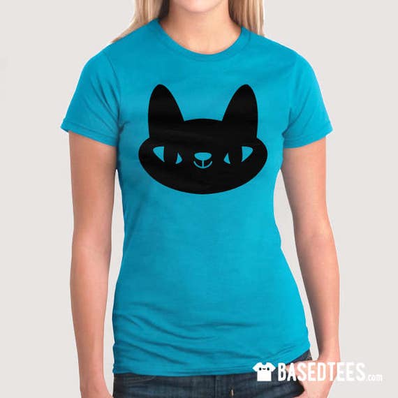Black Cat T-shirt - Etsy