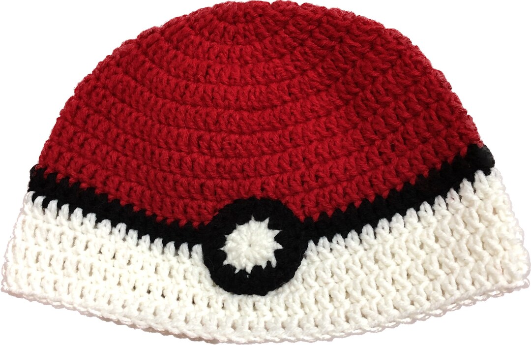 Pokeball Crochet Beanie Pattern - Etsy