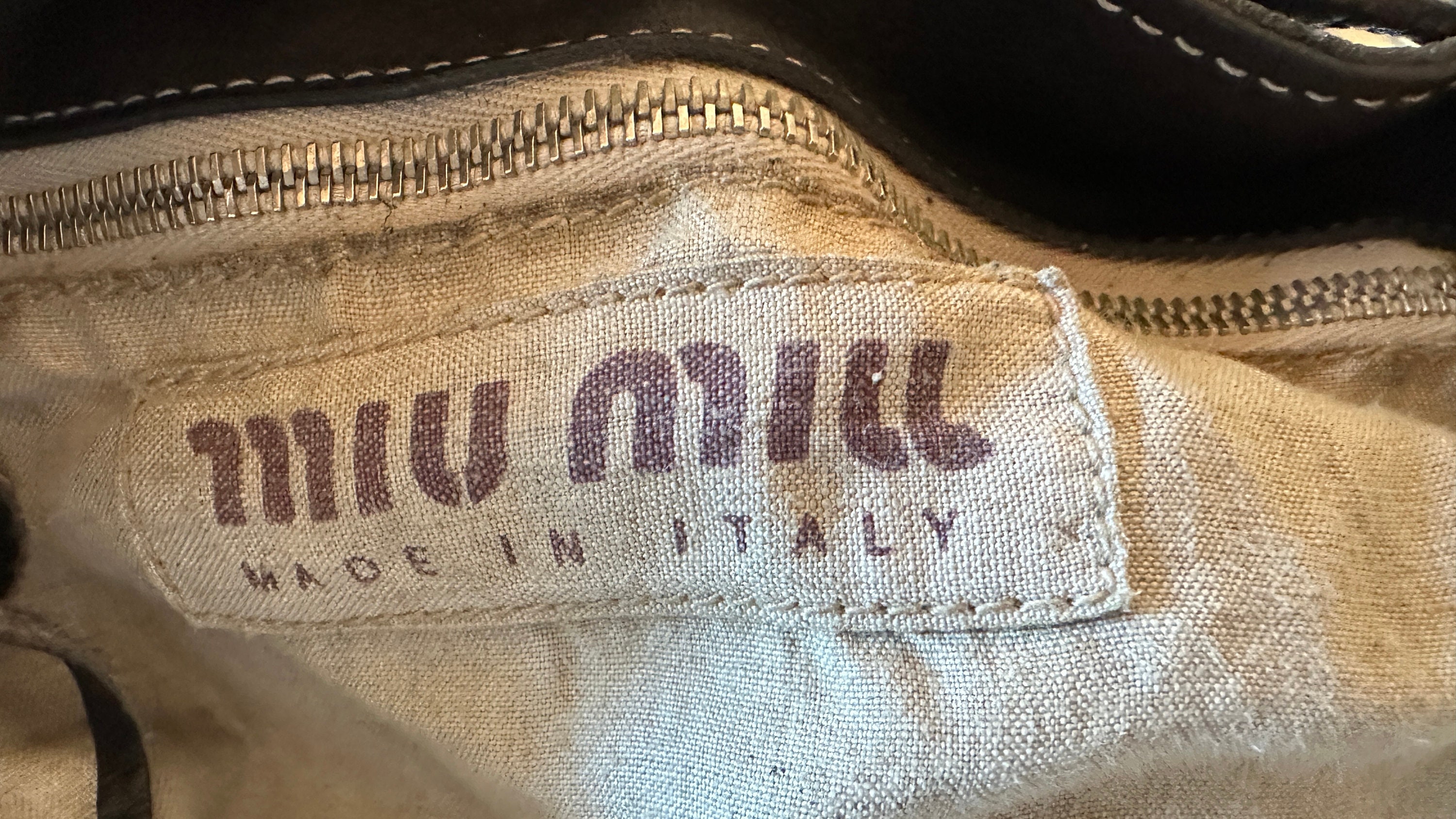 Miu Miu Vintage Large Backpack, Black Leather, Early 90s, Prada Era ...