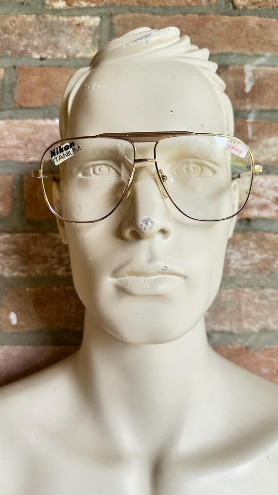vintage man aviator frame, Nikon titanium, 1980s glas… - Gem