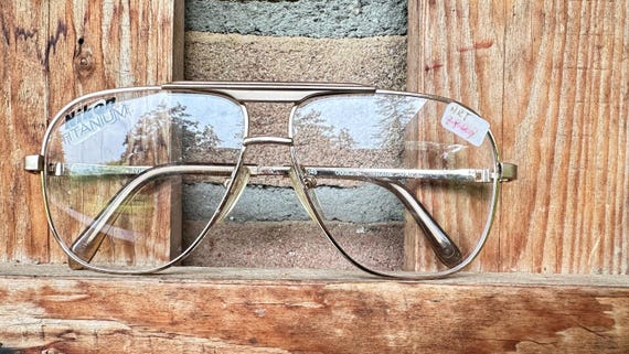 vintage man aviator frame, Nikon titanium, 1980s glas… - Gem