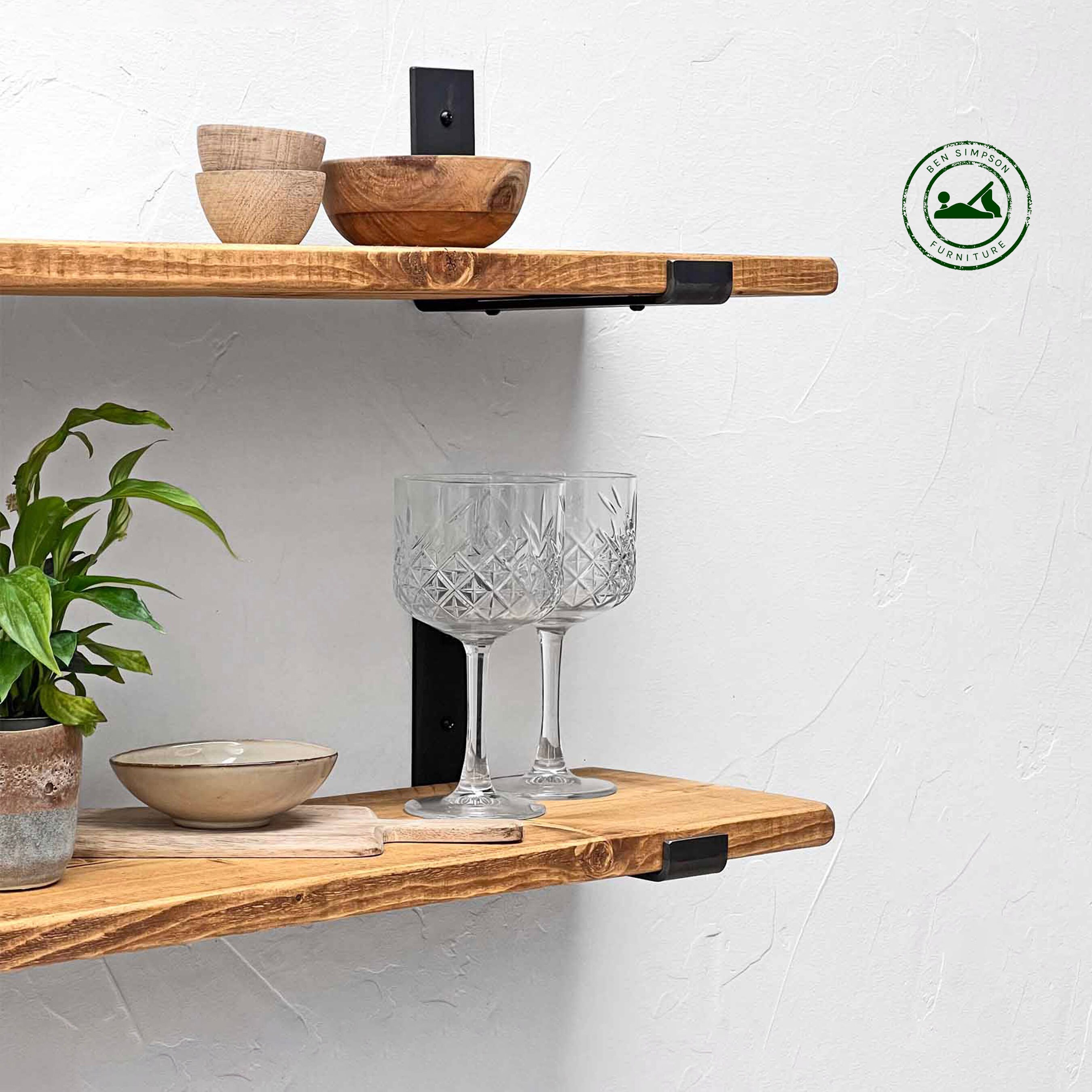Inverted Shelf Brackets Handcrafted From Industrial Raw Steel - Etsy UK