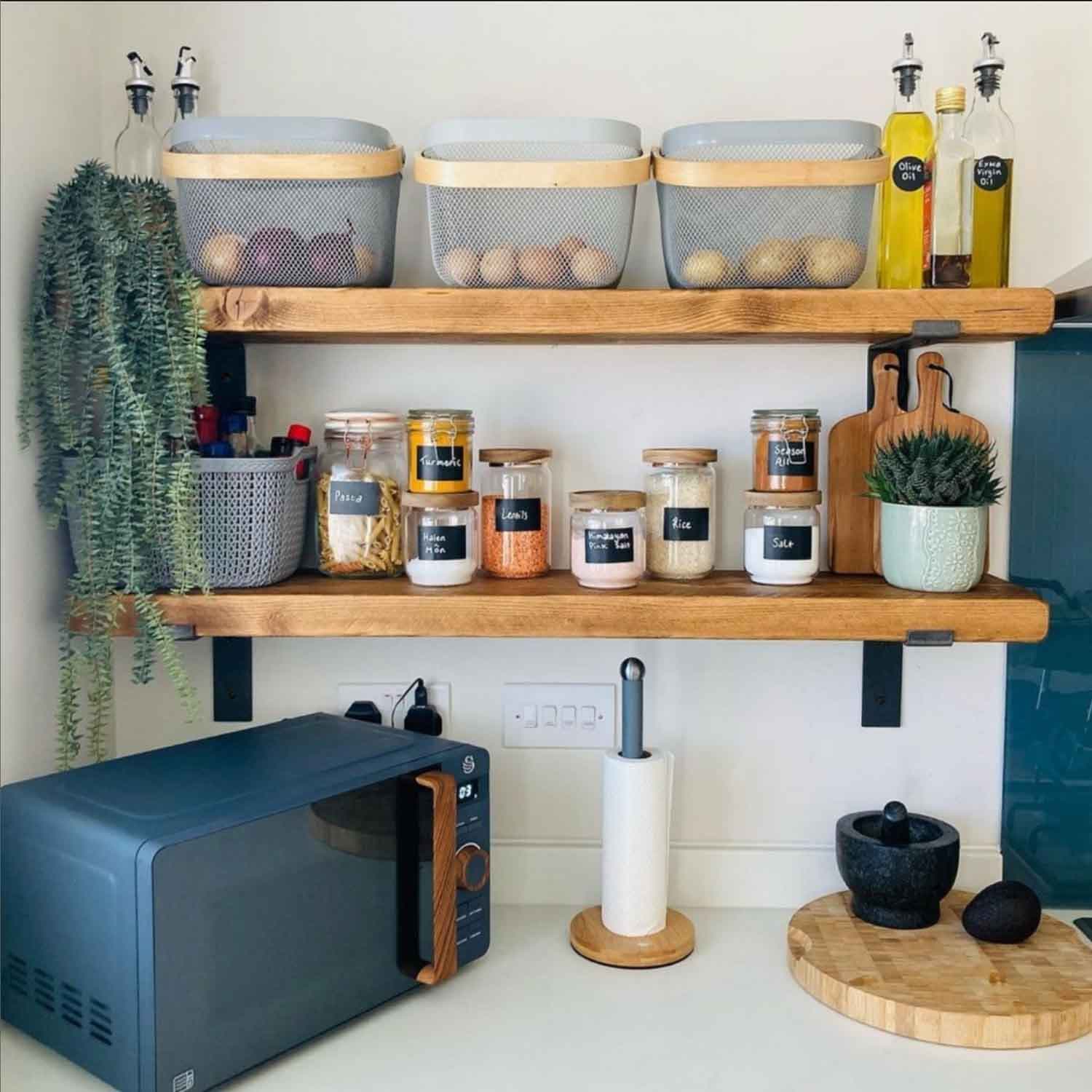 Rustic Shelves Handcrafted Using Solid Wood & Industrial Metal - Etsy UK