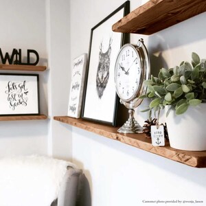 Wooden Rustic Floating Shelves Handcrafted Using Sustainable Reclaimed ...