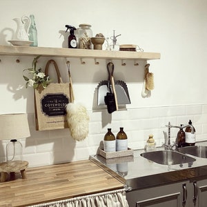 Rustic Wooden Floating Shelf Handcrafted Using Sustainable Solid Wood ...