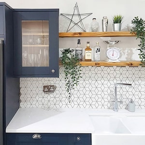 Wooden Rustic Floating Shelves Handcrafted Using Sustainable Solid Wood ...