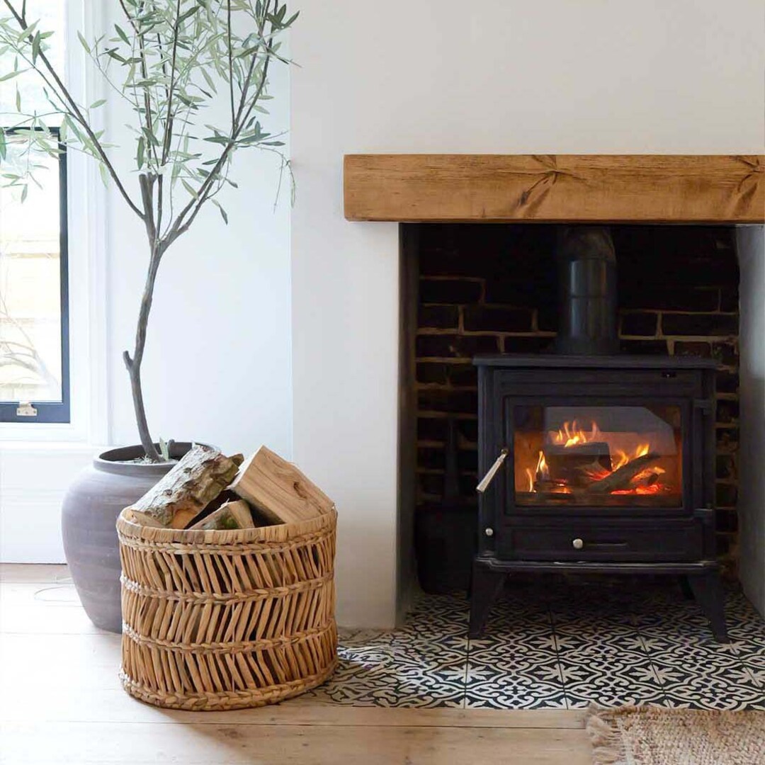 Rustic Fireplace Mantel Shelf: Solid Sustainable Timber, 10cm Depth ...