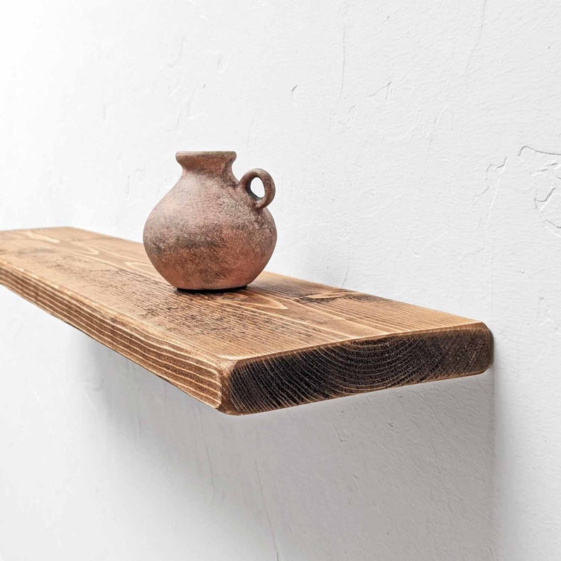 Wooden Rustic Floating Shelves Handcrafted Using Sustainable - Etsy