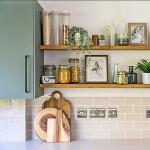 Wooden Rustic Floating Shelves Handcrafted Using Sustainable Solid Wood ...