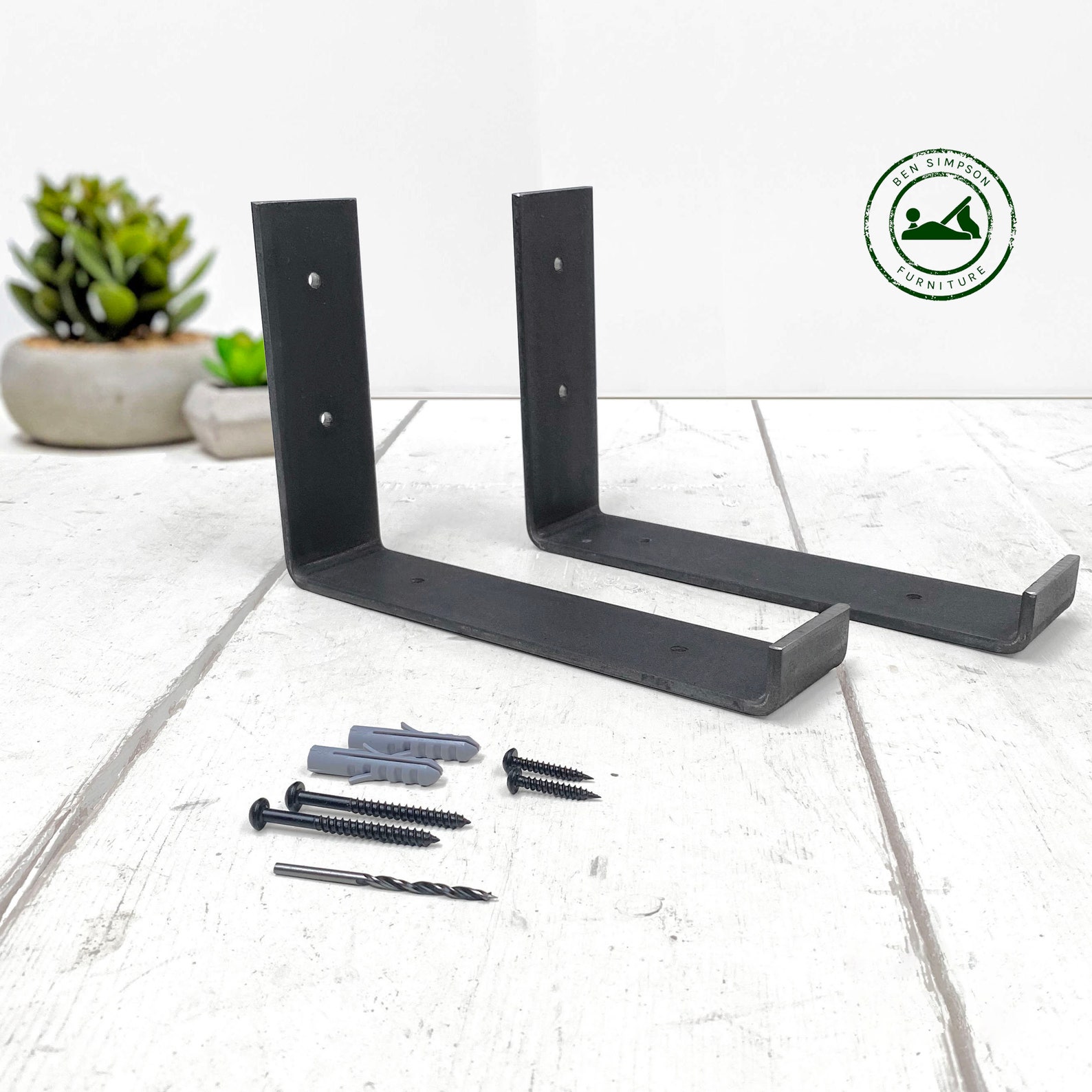 Inverted Shelf Brackets Handcrafted From Industrial Raw Steel - Etsy UK