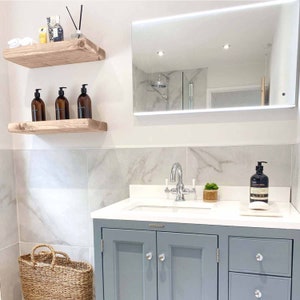 Rustic Wooden Floating Shelf Handcrafted Using Sustainable Solid Wood ...