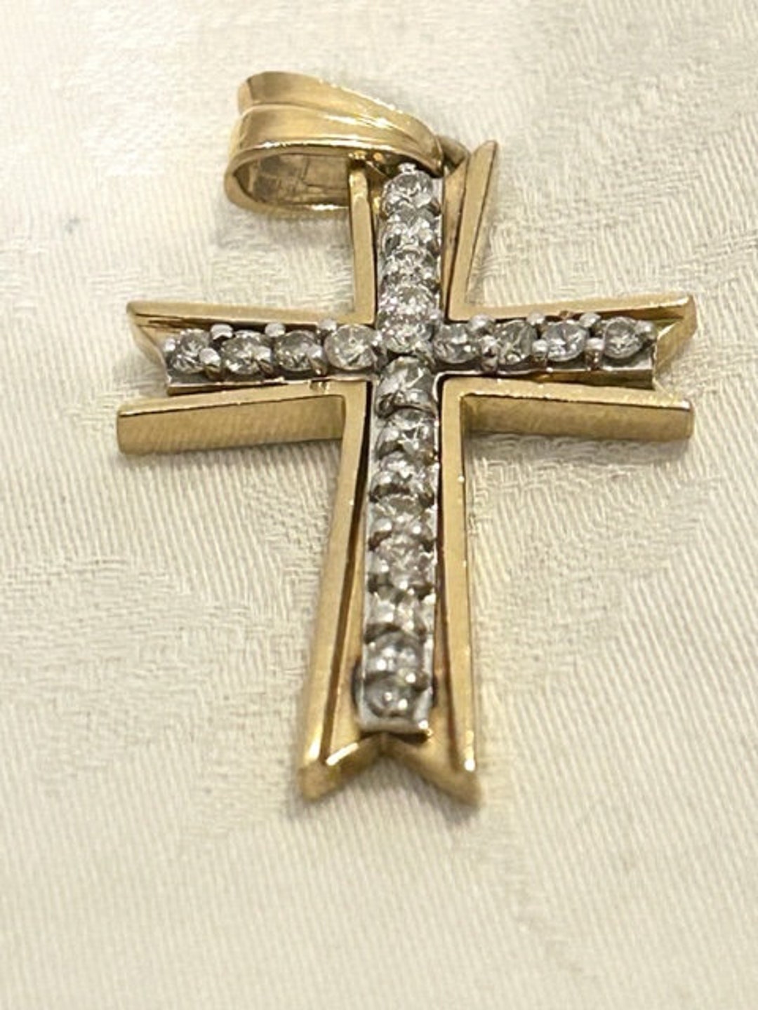 Cross Gold and Diamonds - Etsy