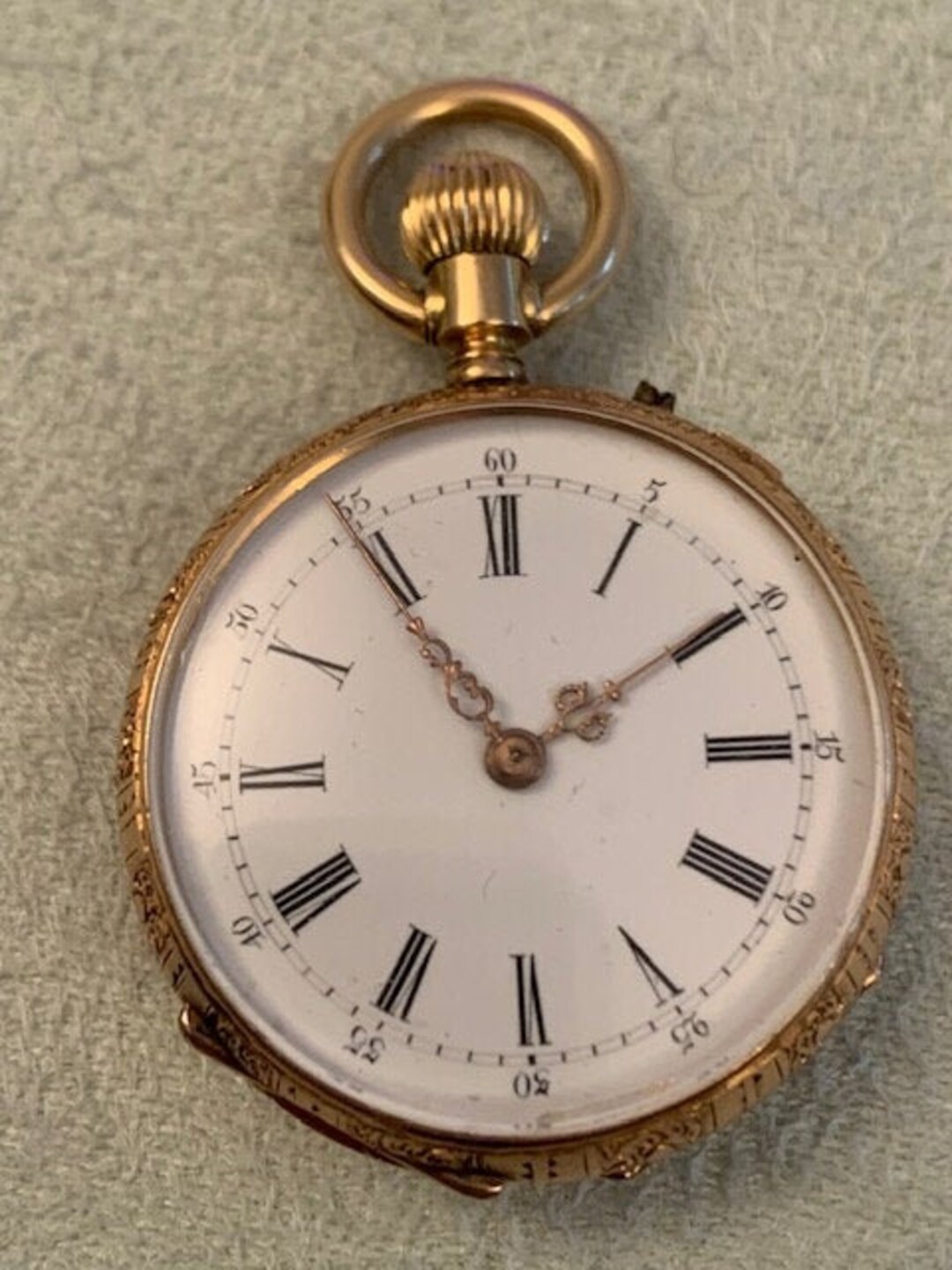 18k Gold Ladies Pocket Watch - Etsy