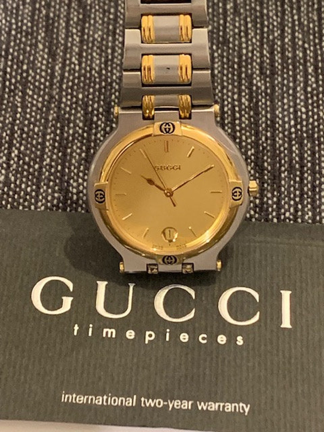 Gucci Dress Watch in Two Tone, Gold and Steel - Etsy