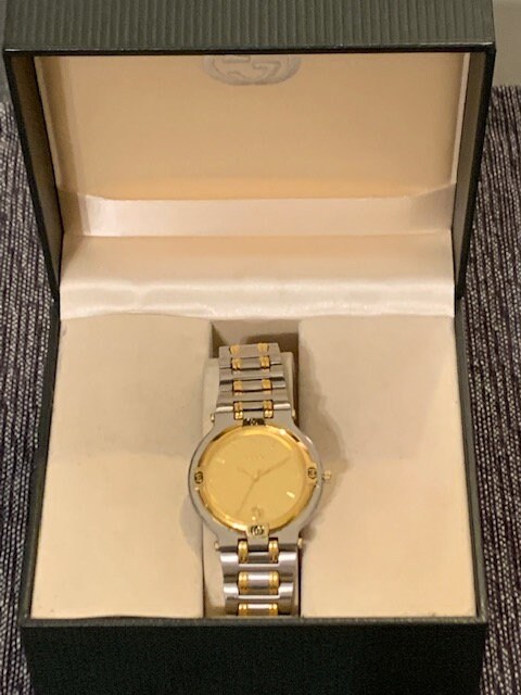 Gucci Dress Watch in Two Tone, Gold and Steel - Etsy