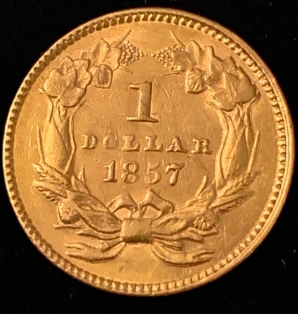 1857 One Dollar Gold Coin - Etsy