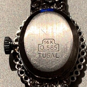 Vintage Art Deco Style Ladies Cocktail Watch 14k Gold With Diamond ...