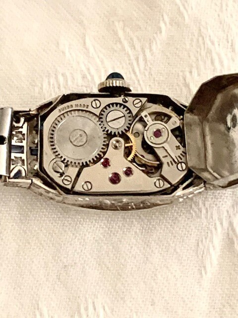 Pontiac Art Deco Platinum Ladies Watch - Etsy