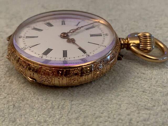18k Gold Ladies Pocket Watch - Etsy