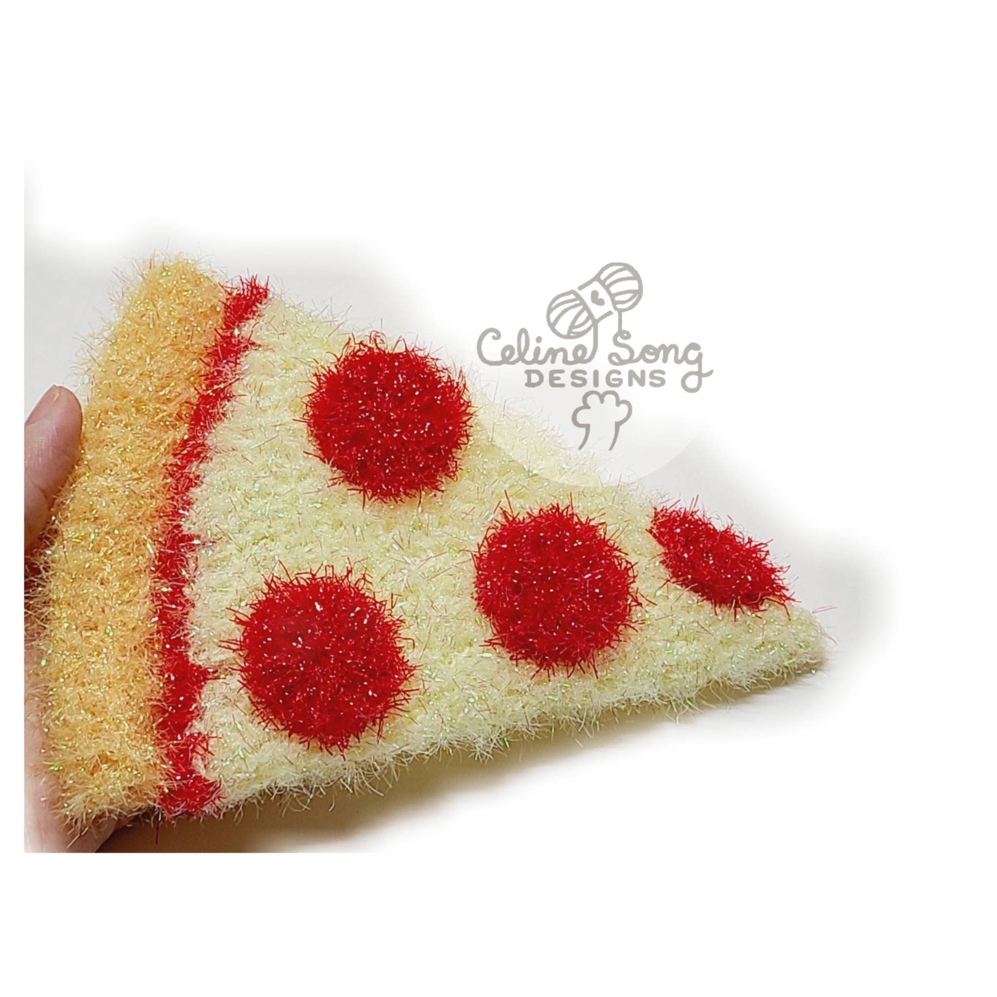 Pizza Slice Crochet Pattern - Diy PDF Simple Pizza Toy or Scrubby ...