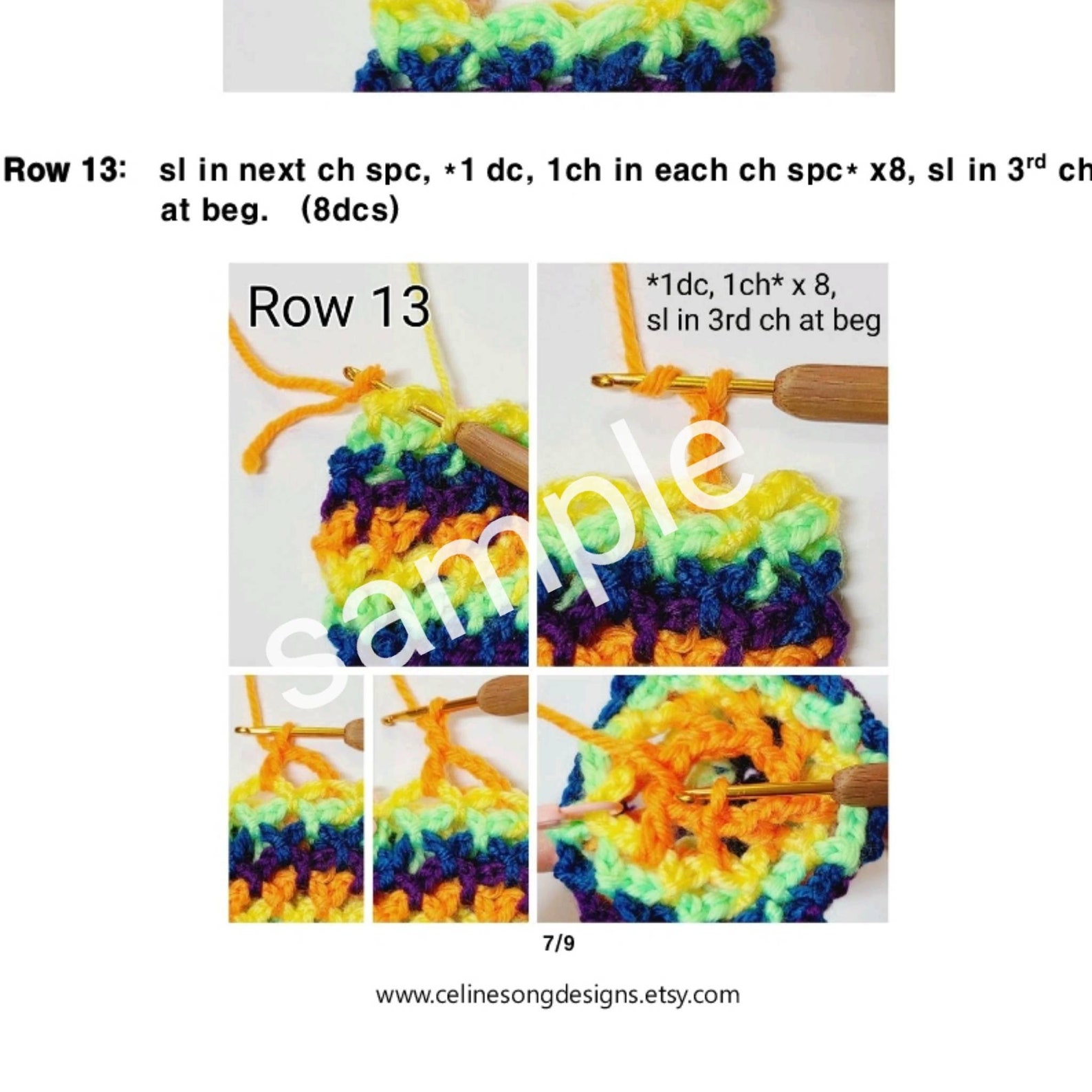 Rainbow Fish Crochet Pattern - DIY Fish Scrubbie PDF Crochet Chart ...
