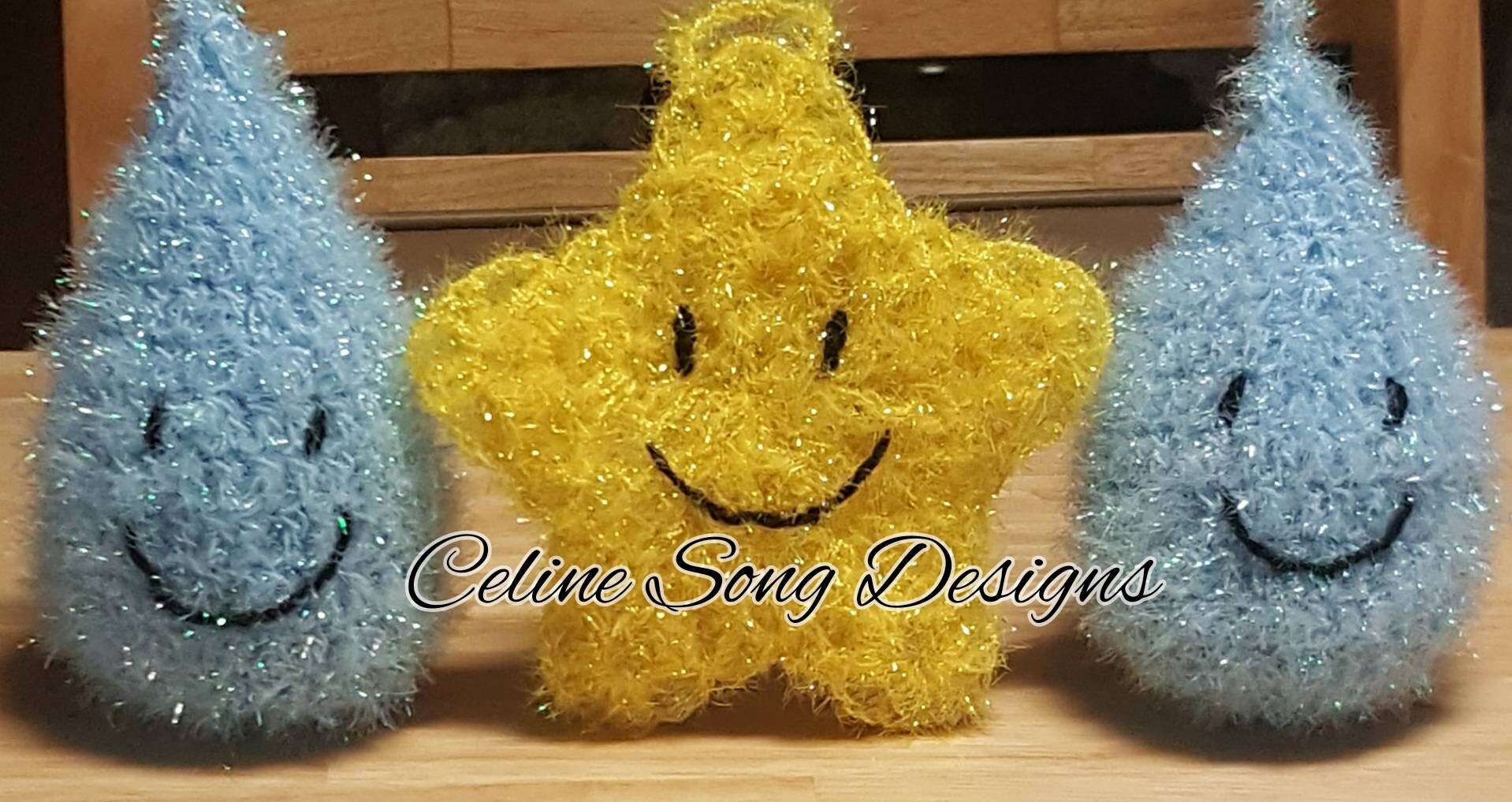 Water Droplet Scrubbie Crochet Pattern - Simple Raindrop Scrubby Pdf ...