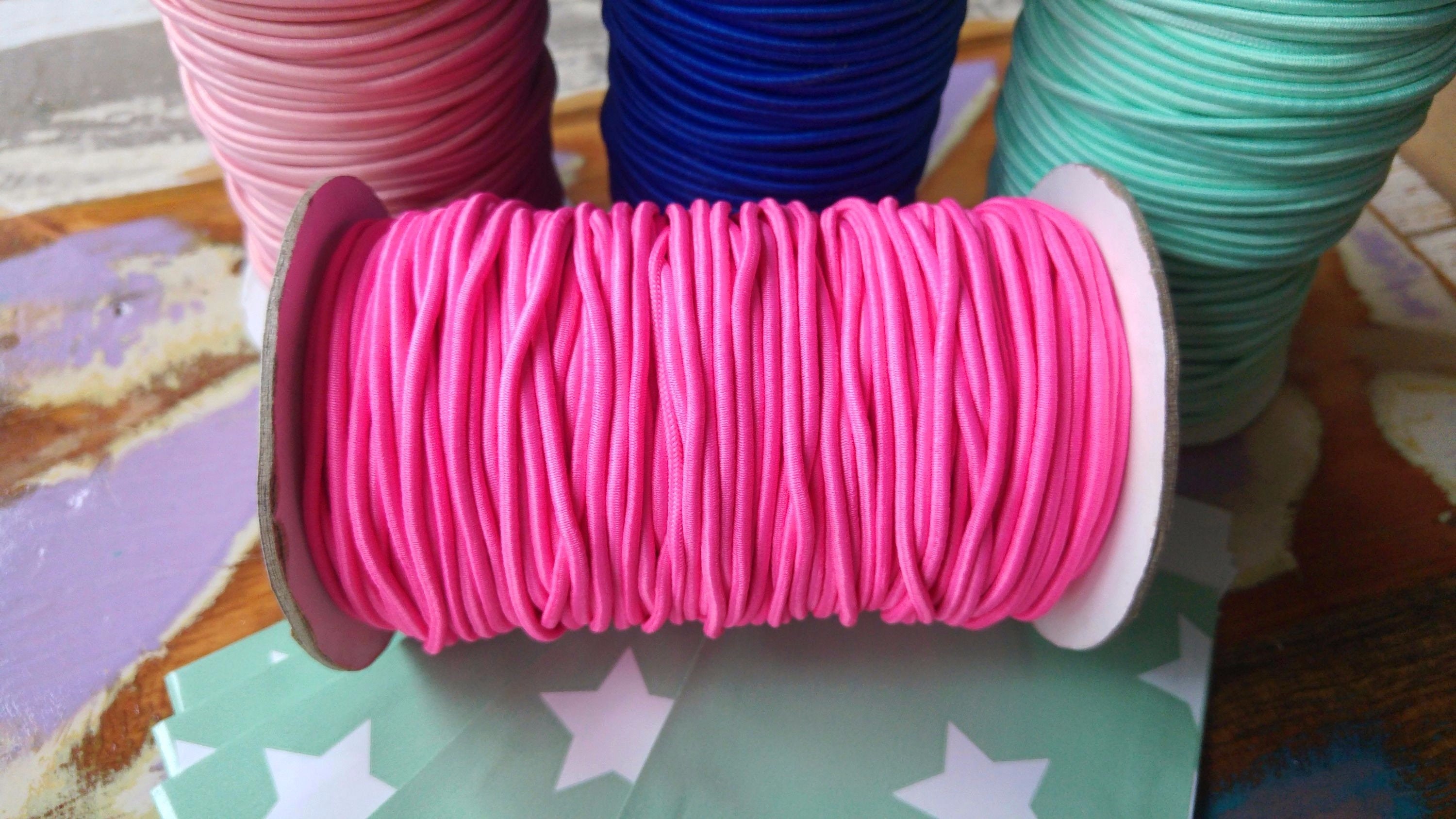 2 M Elastic Band 2 Mm Thick - Elastic Band - Rubber Band Neon PINK - Etsy