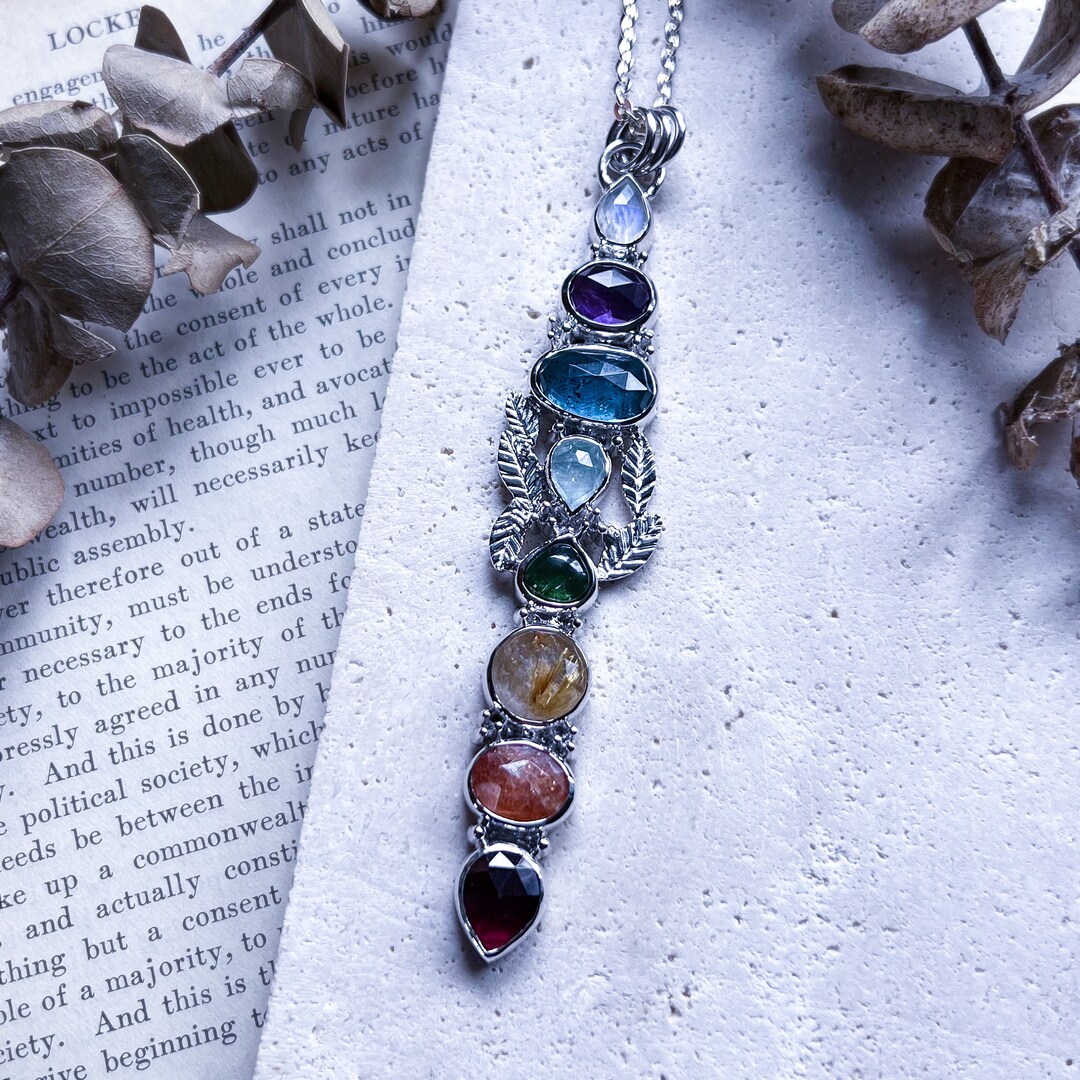 Chakra Pendant, Chakra Jewelry, Chakra Necklace, Rainbow Jewelry ...