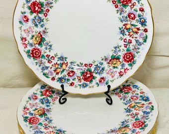 Fine Bone China by Staffordshire England. 8 1/4" Luncheon Plate. the ...