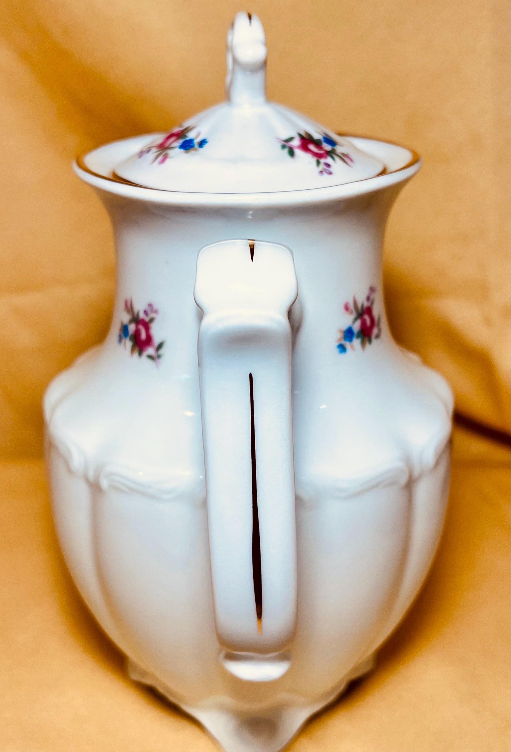 Vintage Tea Set Victorian Style Walbrzych Poland Floral Tea Pot, Sugar ...