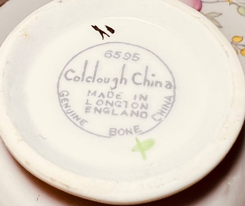 COLCLOUGH Bone China Gold Chintz Floral Bouquet Tea Cup and Saucer ...