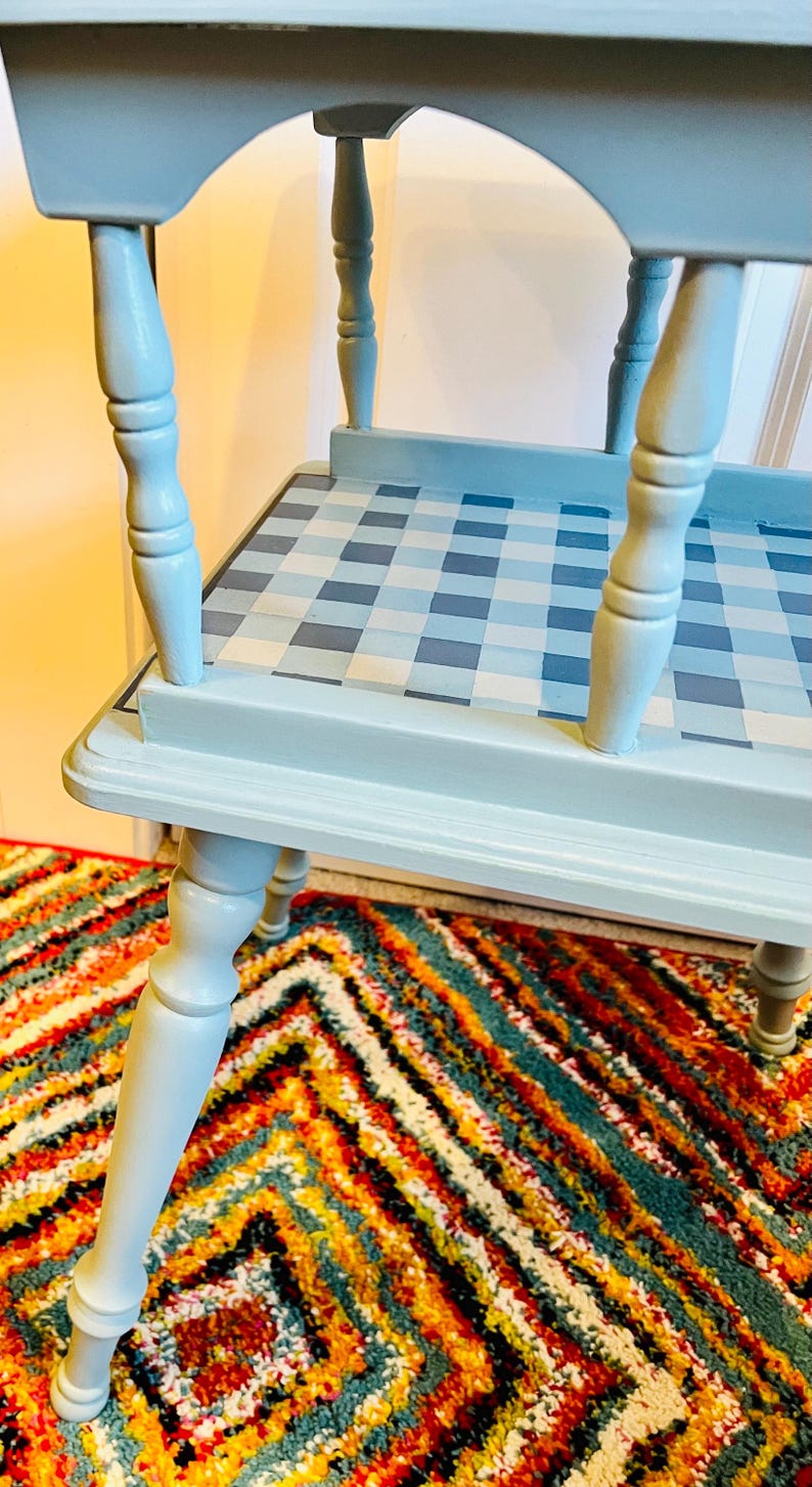 Cottage Style Side Table, Hand Painted and Decorated, Upcycled Vintage ...