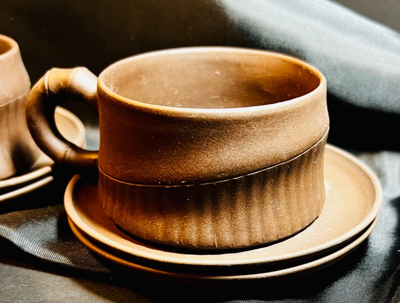 Chinese Zheng Da Clay 12-piece Tea Set, 6 Cups and Saucers ...