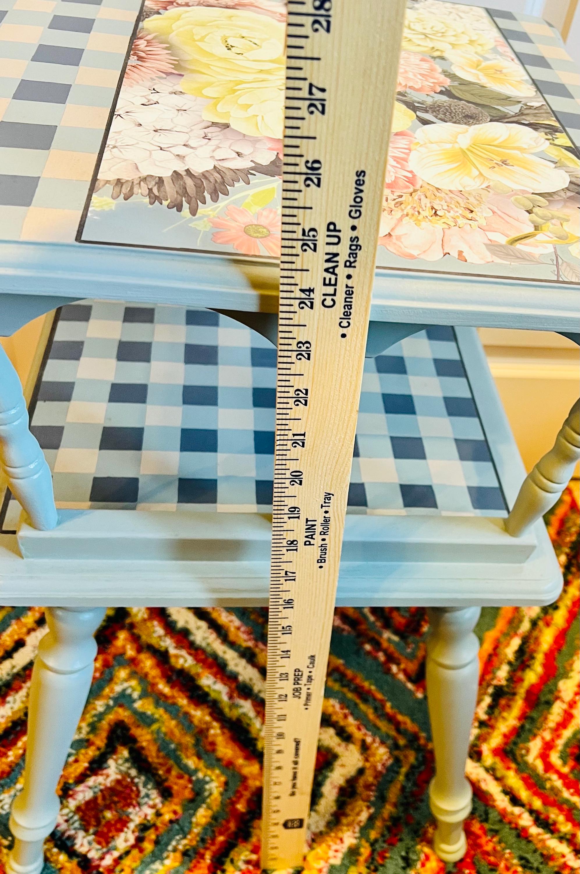 Cottage Style Side Table, Hand Painted and Decorated, Upcycled Vintage ...