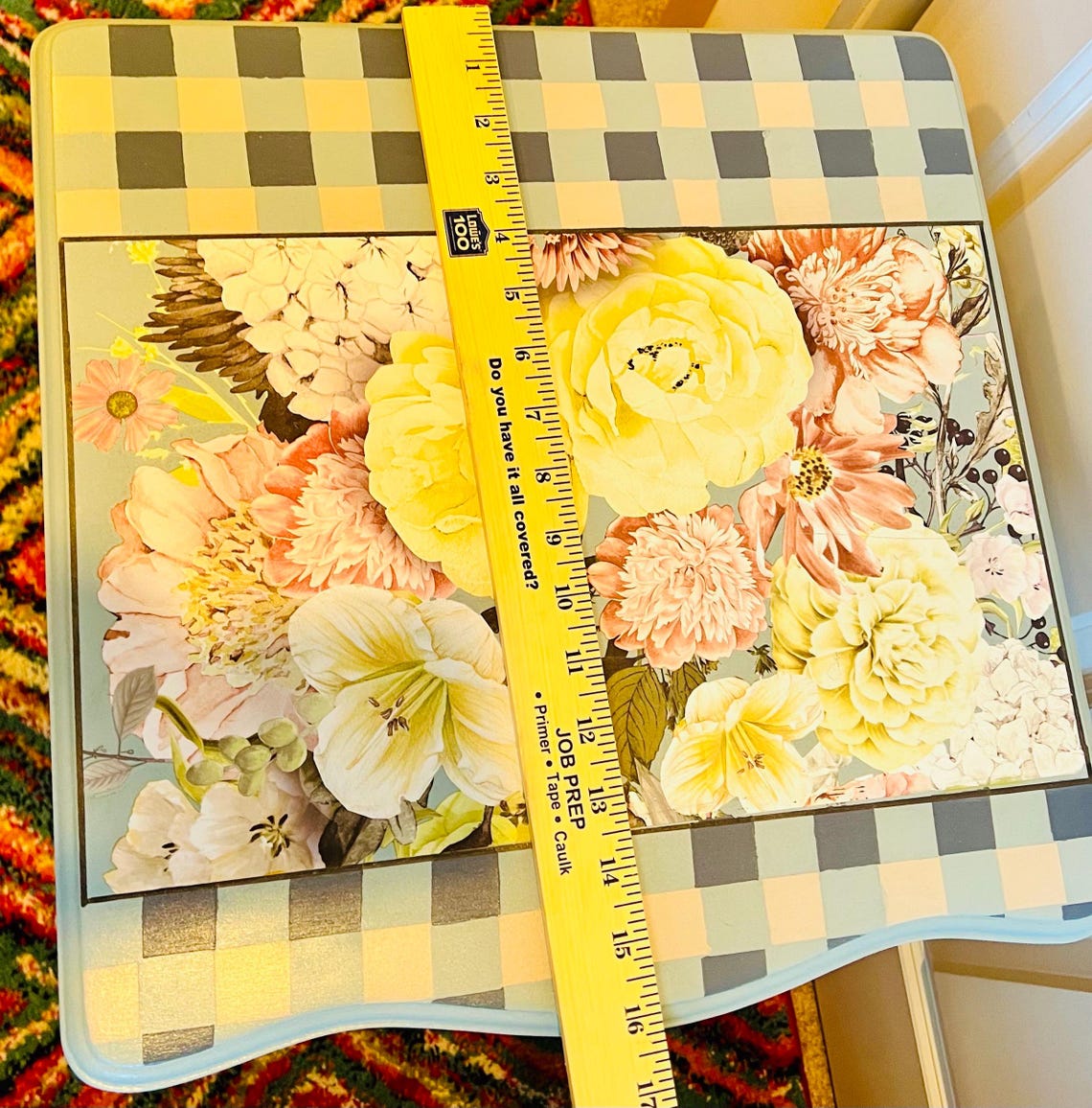 Cottage Style Side Table, Hand Painted and Decorated, Upcycled Vintage ...