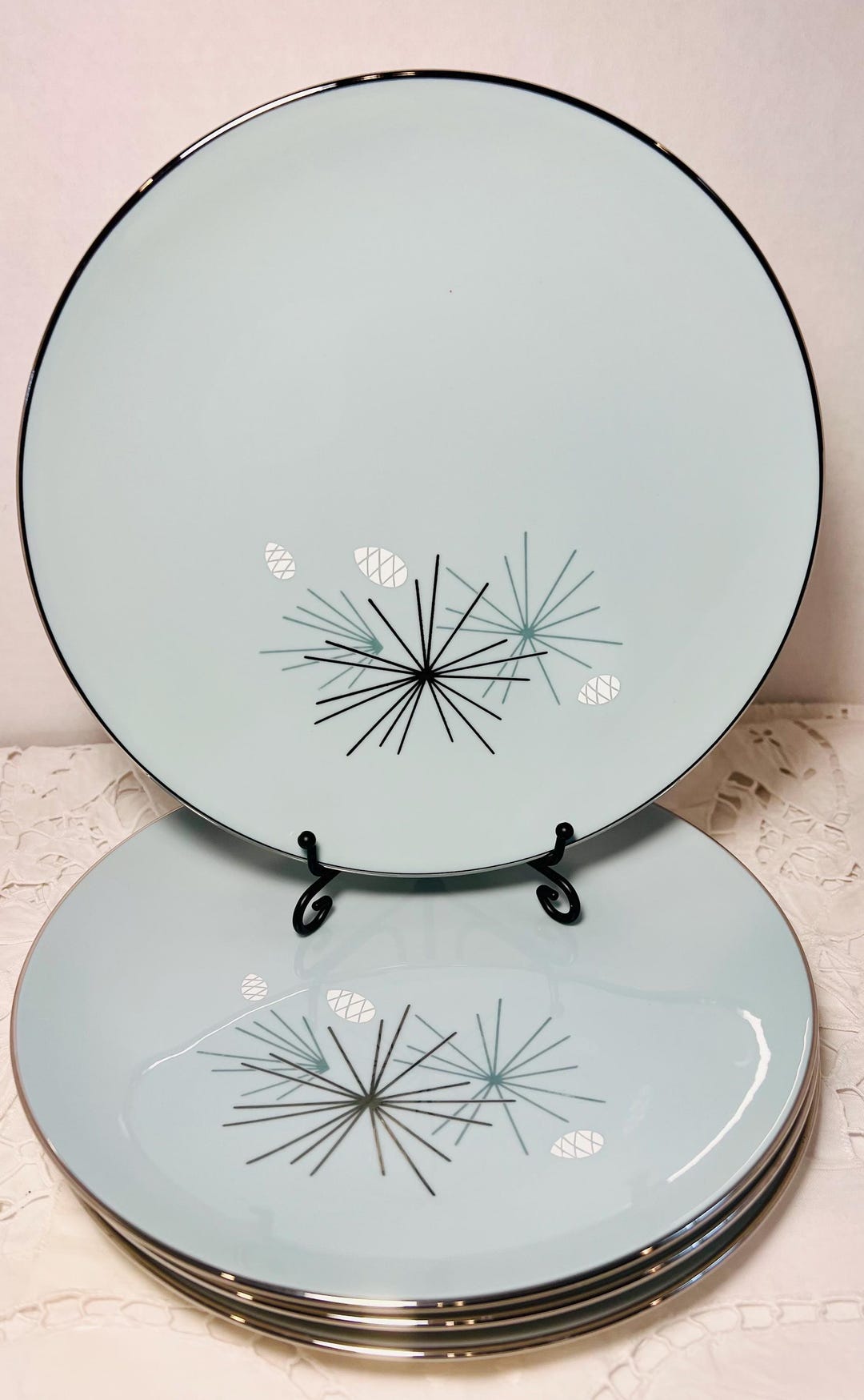 Vintage GMB Franciscan China SILVER PINE 8 1/4" Salad or Luncheon ...