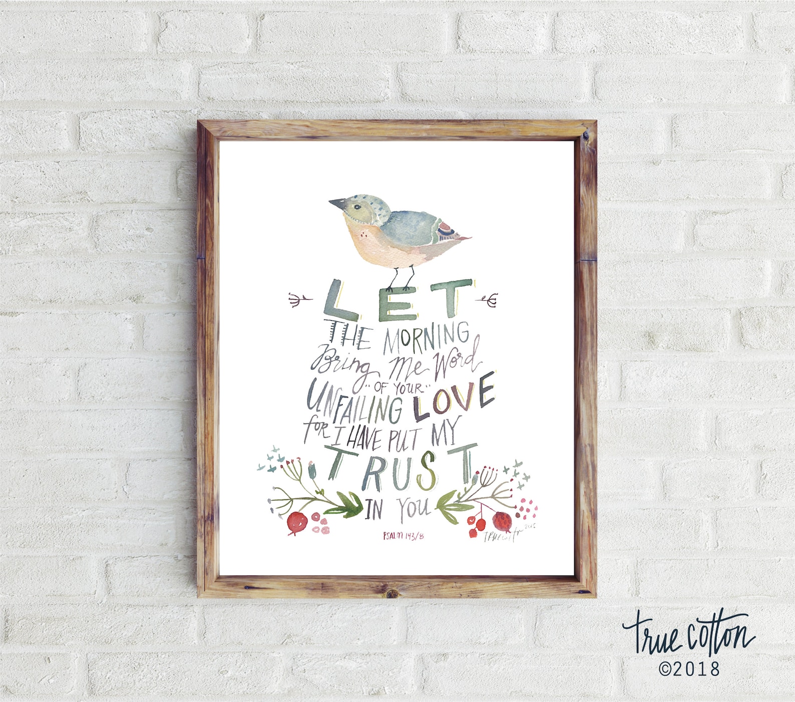 Let the Morning Bring Me Word Bird Psalm 143:8 Watercolor - Etsy