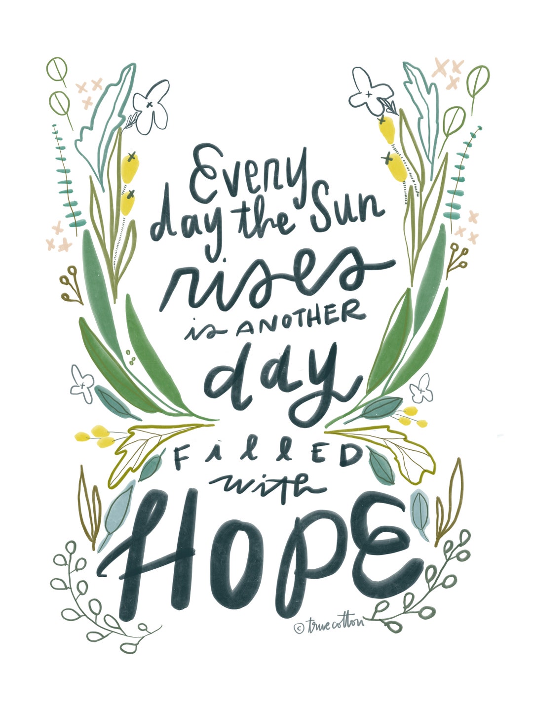 Everyday the Sun Rises Hope Instant Download Printable Art - Etsy