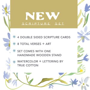 NEW Bible Verse Scripture Cards | Set of 4, 8 Verses, Botanical ...