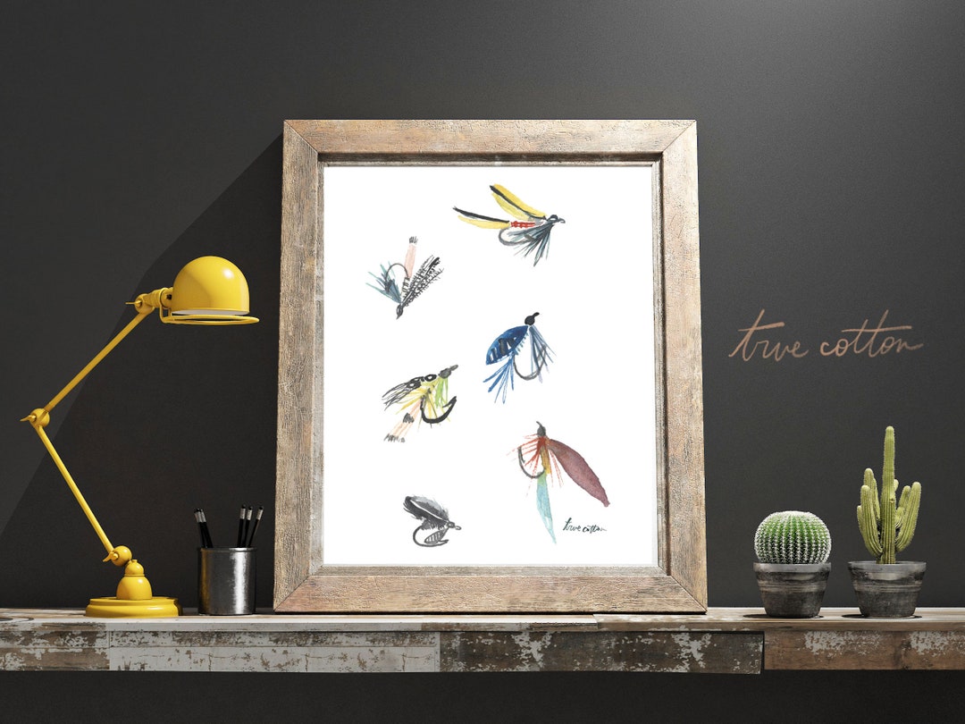 Fly Fishing Flies Art PRINT - Etsy