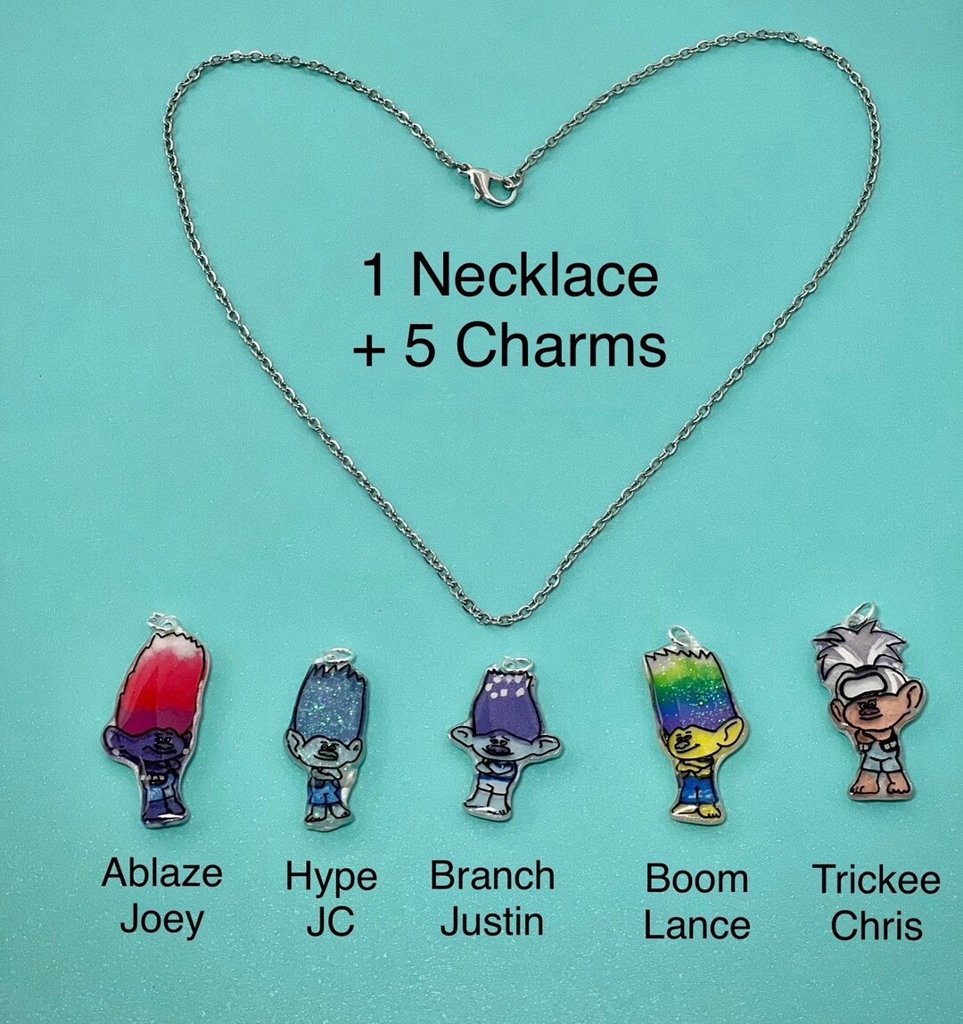 90s Boyband, Insync Inspired, 5 Charms 1 Necklace, Handmade - Etsy