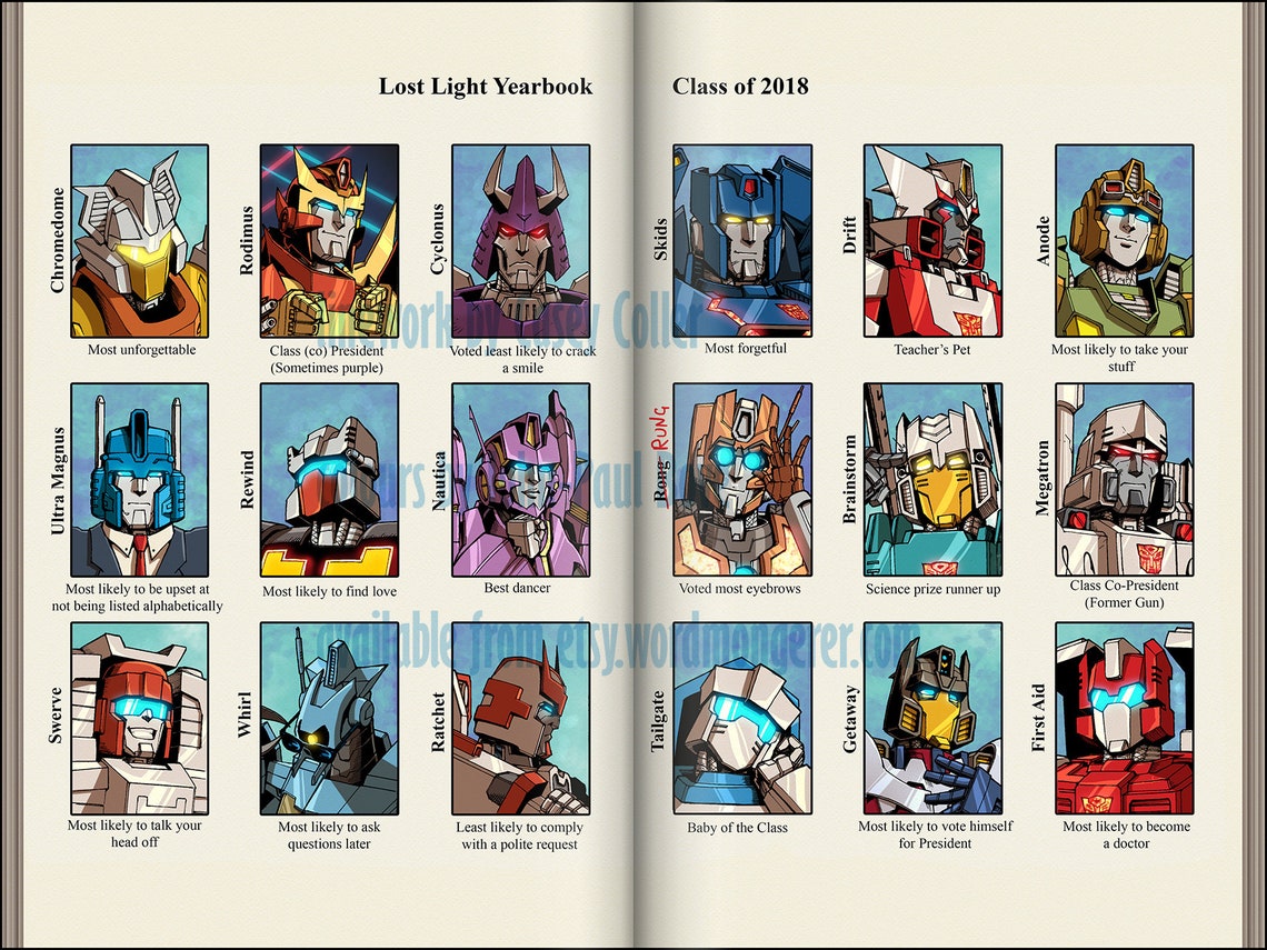 Lost Light Yearbook transformers More Than Meets the Eye - Etsy