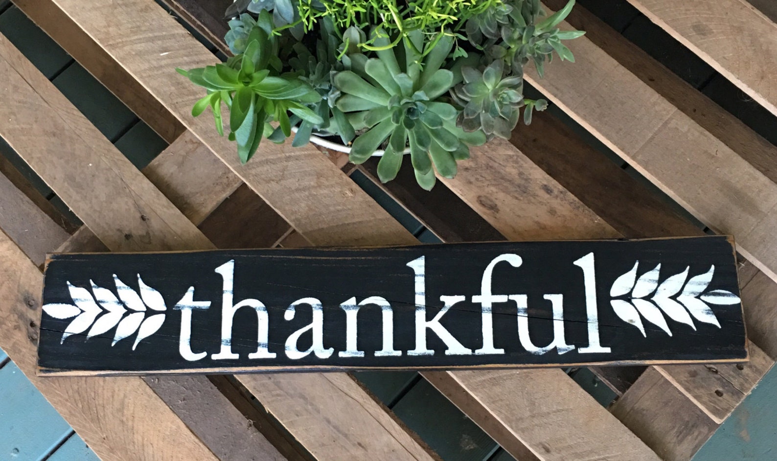 Thankful Sign/thankful/distressed Thankful Sign/fixer Upper - Etsy