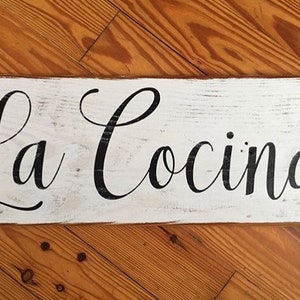 La Cocina Sign/spanish Sign/kitchen Sign/wood Sign/rustic Sign - Etsy